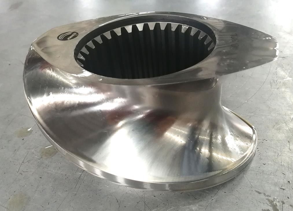 2 Flight Conveying Twin Screw Extruder Elements Sand Blasting 160mm