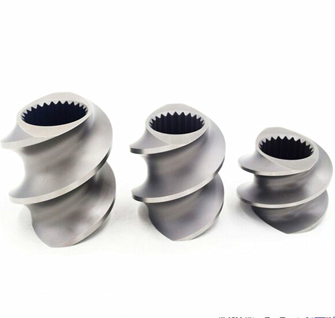 Plastic Twin Screw Extruder Mixing Screw Element Sandblasting Surface ...