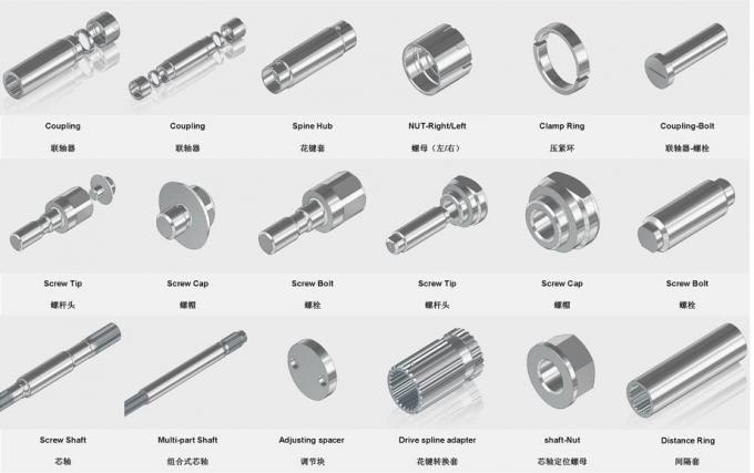 Twin Screw Extruder Machine Parts Segments Spline Shaft Coupling