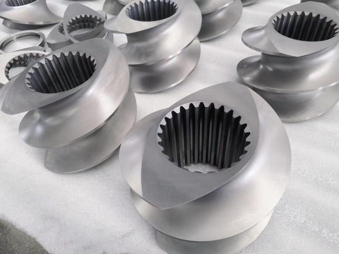 Petrochemical Screw Element Flat Twin Screw Extruder Elements Steel Grade